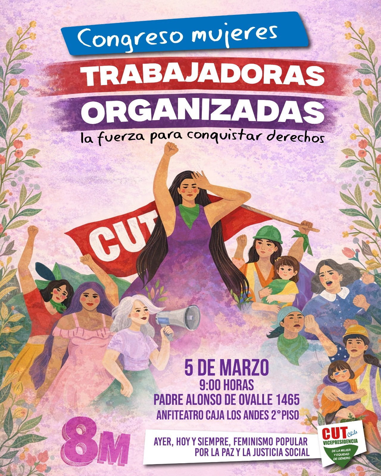 CUT convoca a actividades conmemorativas del 8M y llama a fortalecer la ...